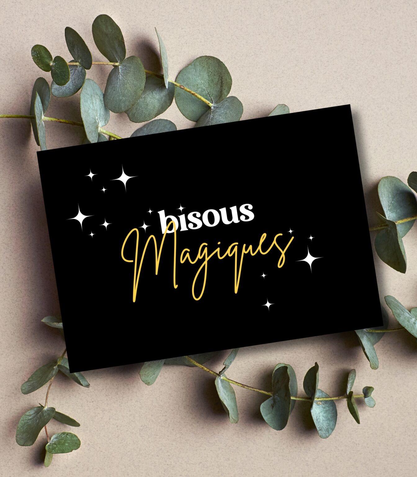 Carte Bisous Magiques - L'Atelier Textile